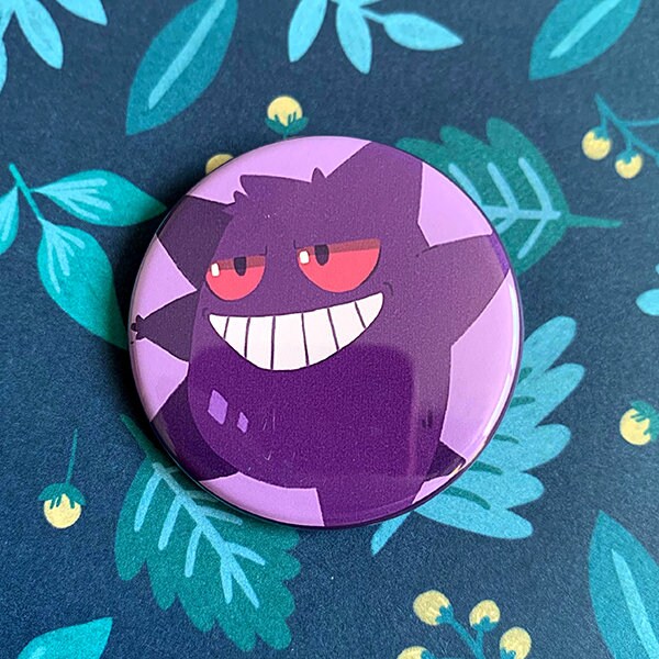 1.75in Ghost Type Pin Badges Gengar Drifblim Mimikyu | Etsy