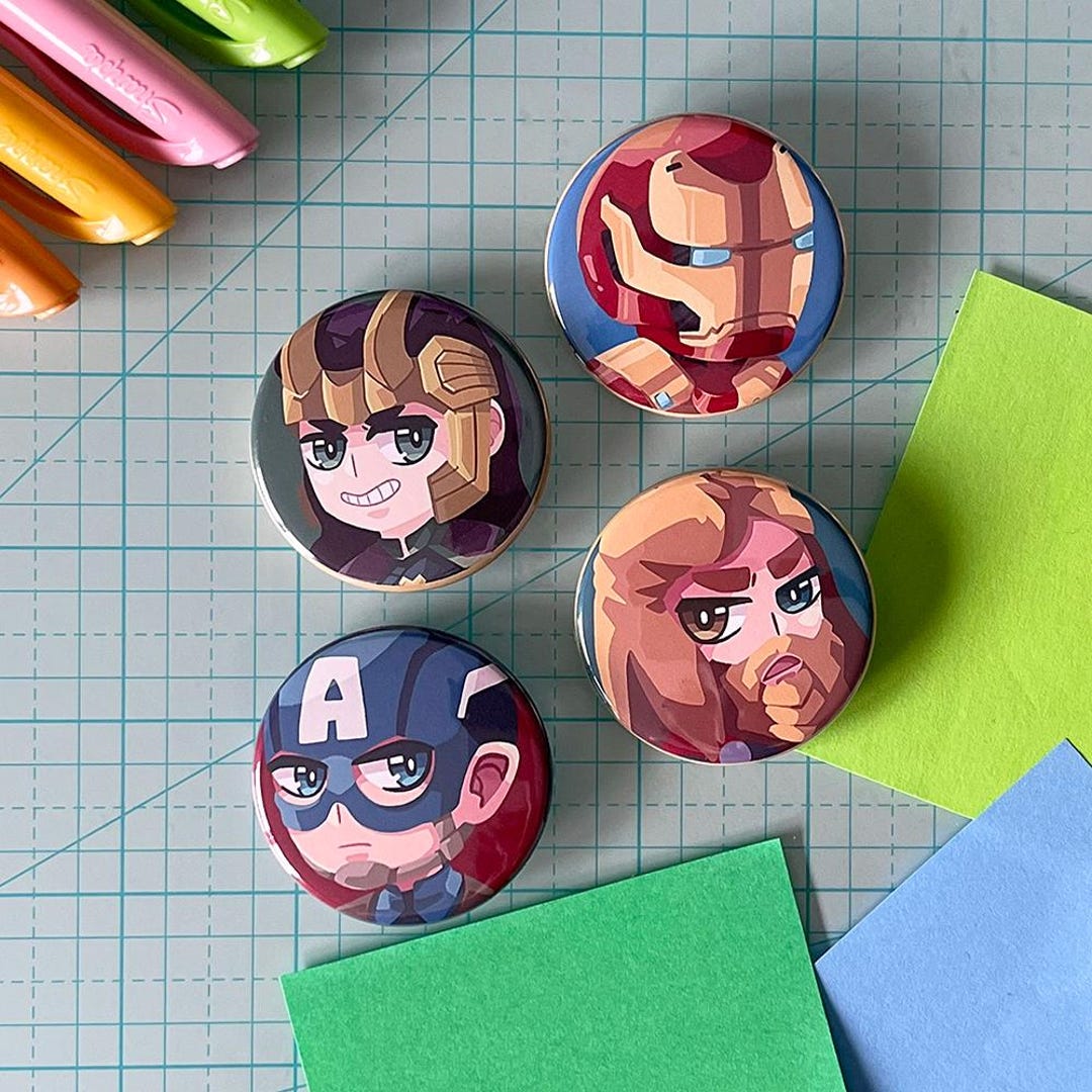 1.75in Marvel Avengers Badges - Etsy