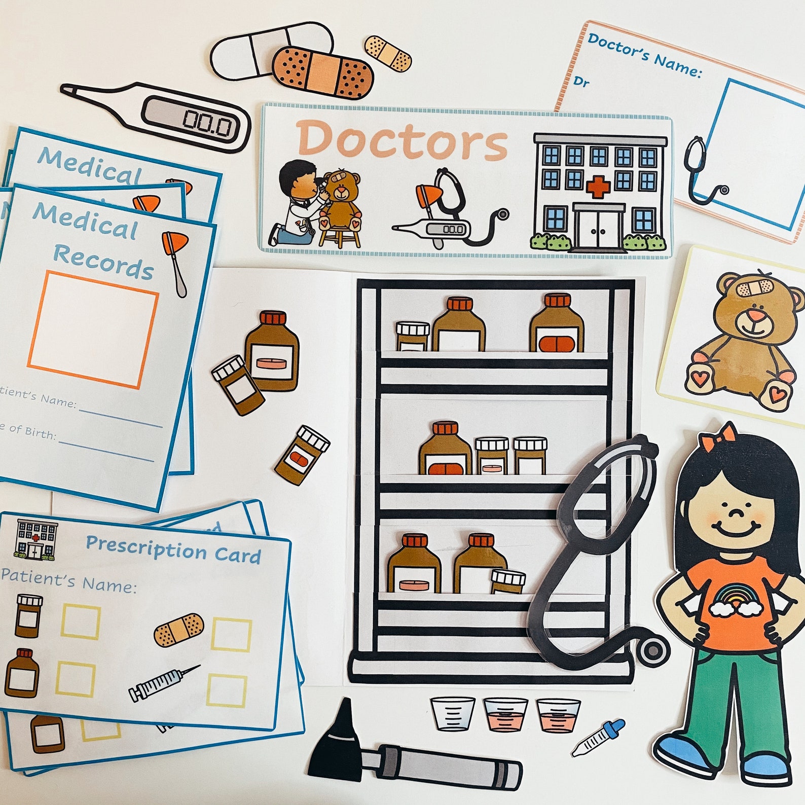 Pretend Play Doctors and Nurses Teaching Resources Early - Etsy