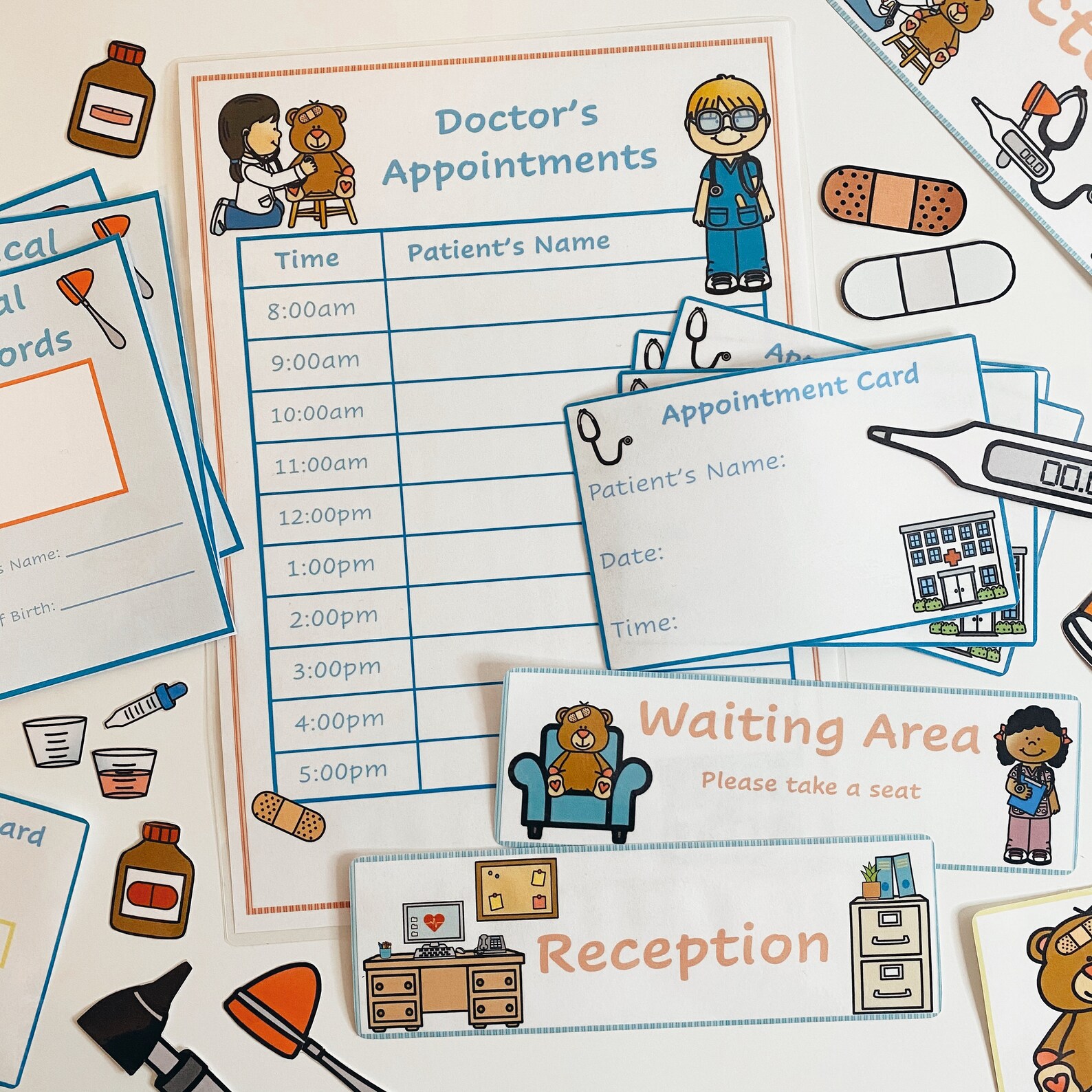 Pretend Play Doctors and Nurses Teaching Resources Early - Etsy