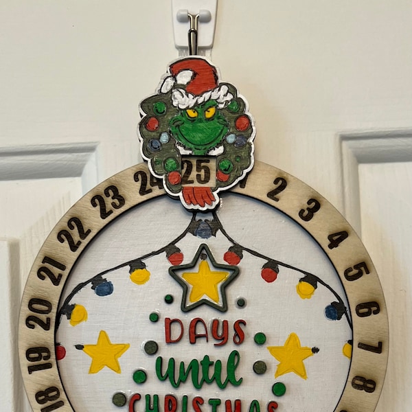 Grinch Countdown Clock Svg - Etsy