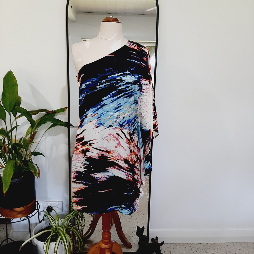 NWT One Shoulder Fireworks Multi Colour Dress Pilgrim Size 8 - Etsy
