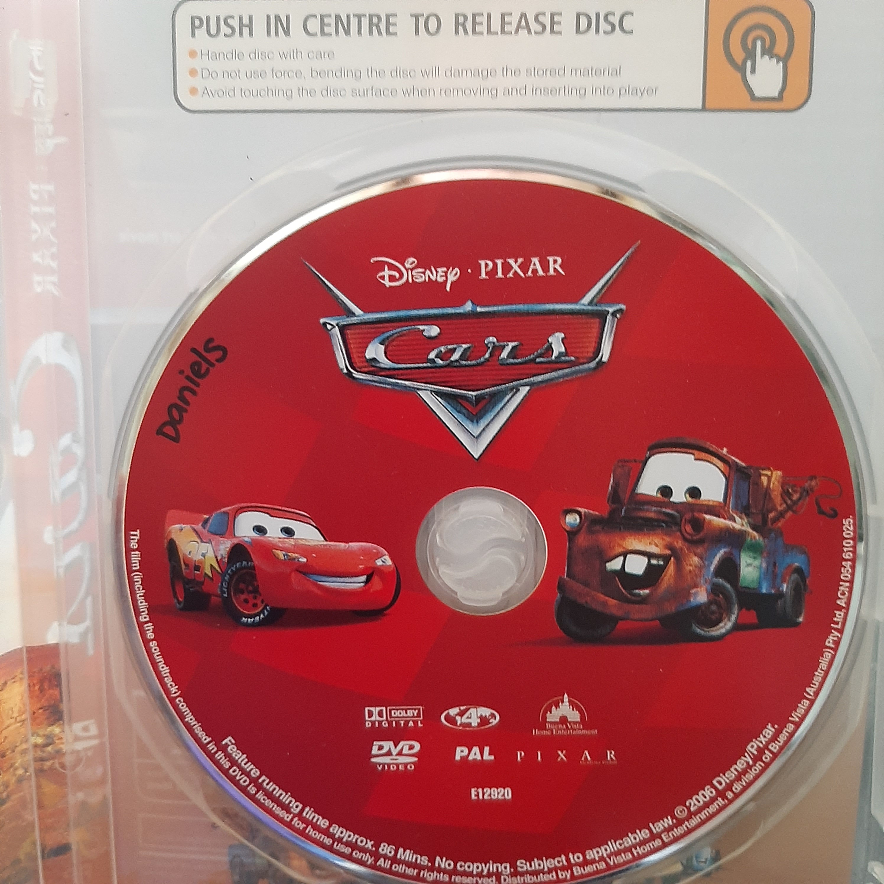 Disney Pixar Cars Dvd 2006 Full Frame
