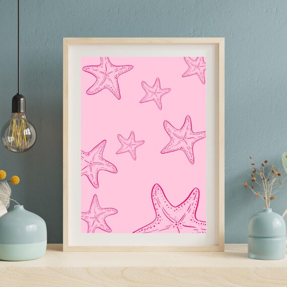 Papel Pintado Con Estampado De Estrellas De Mar