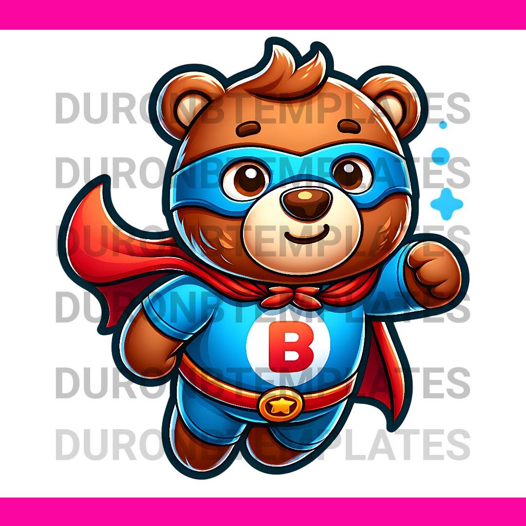 Super Hero Bear Png, Kids Shirt Png Design, Children Png, Kid Digital ...