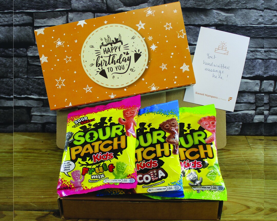 Happy Birthday, Sour Patch Kids Assortment Gift Hamper american - Etsy