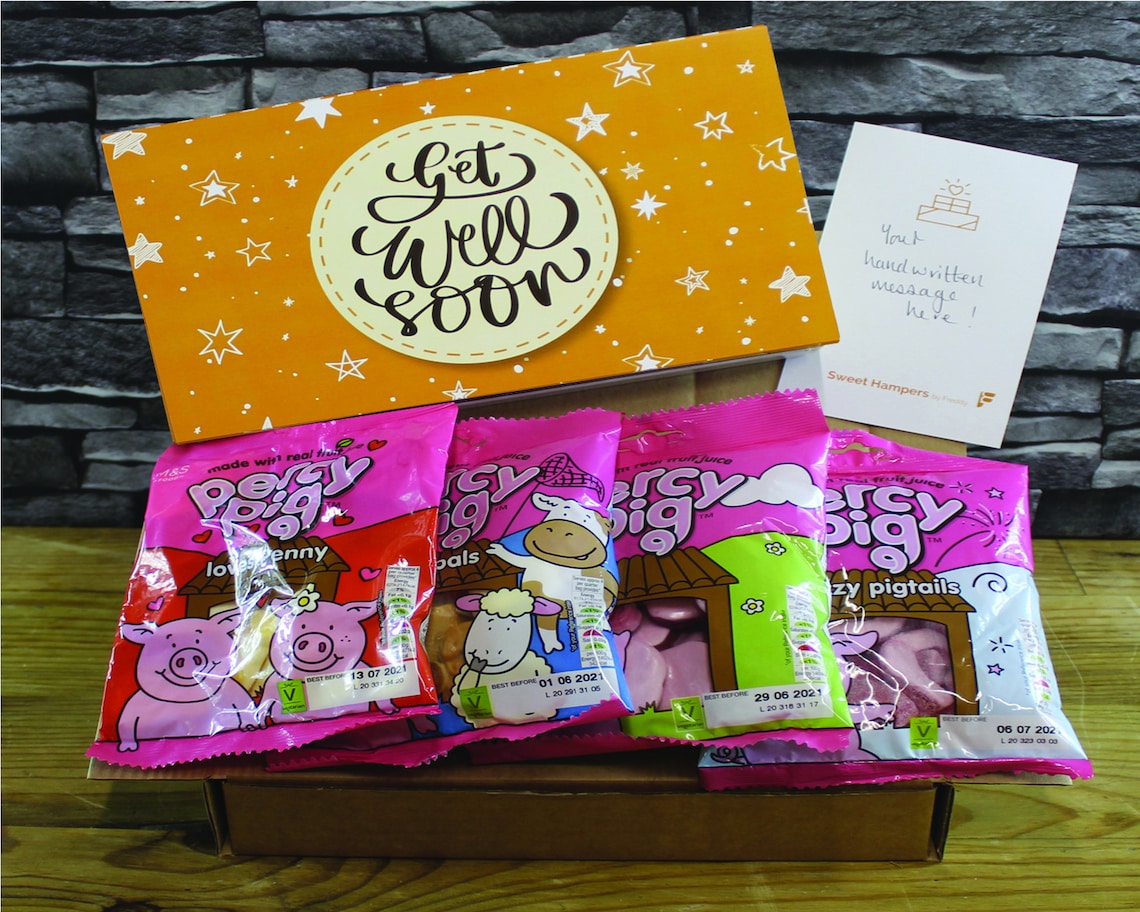 Get Well Soon, Percy Pig Sweets Assortment Gift Hamper - Etsy