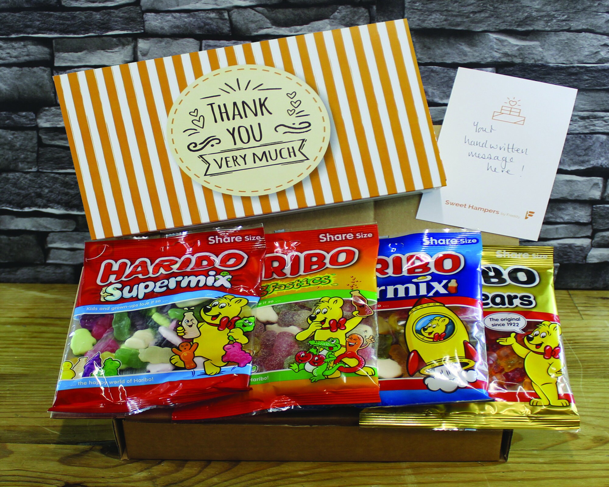 Thank you, Haribo Assortment Sweet Hamper Gift - Etsy.de