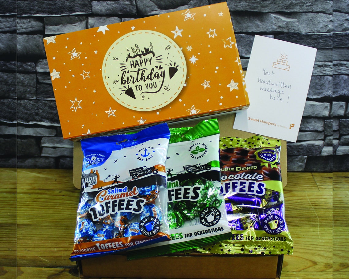 Happy Birthday, Luxury Toffee Assortment Gift Hamper - Etsy