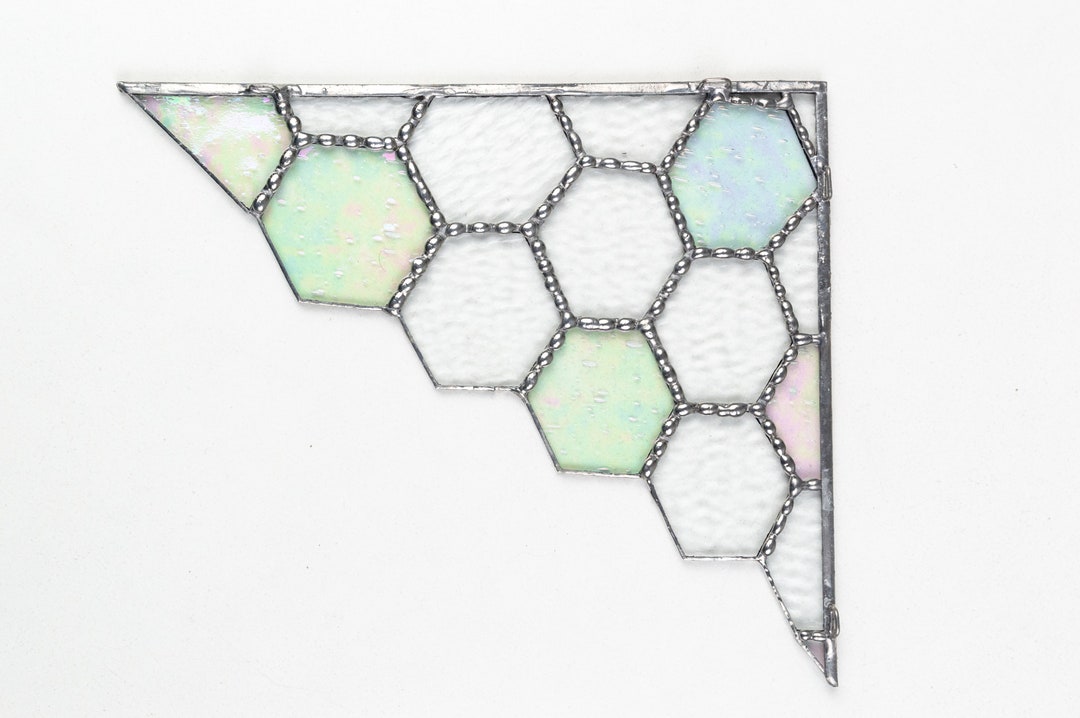 Handmade Stained Glass Honeycomb Corner Decor - Etsy