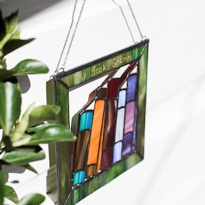 Stained Glass Stack of Books Window Hanging: Book Lover Gift - Etsy