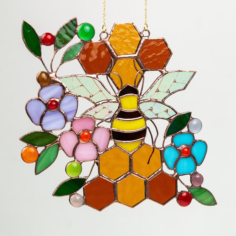 Stained Glass Bee - Etsy