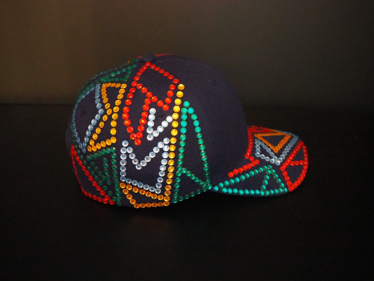 Navy Blue inspired by Africa Multicoloured Rhinestone Embellished ...