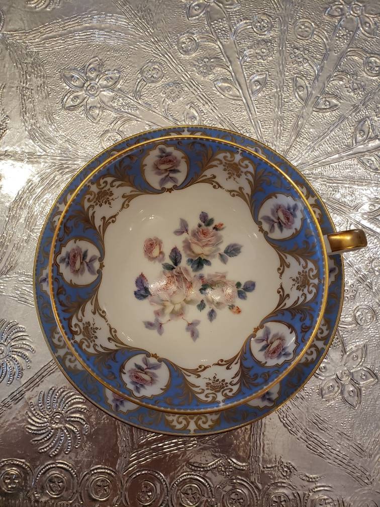 AK Kaiser Alemania Porcelana Vintage Taza de té Platillo delicado ...