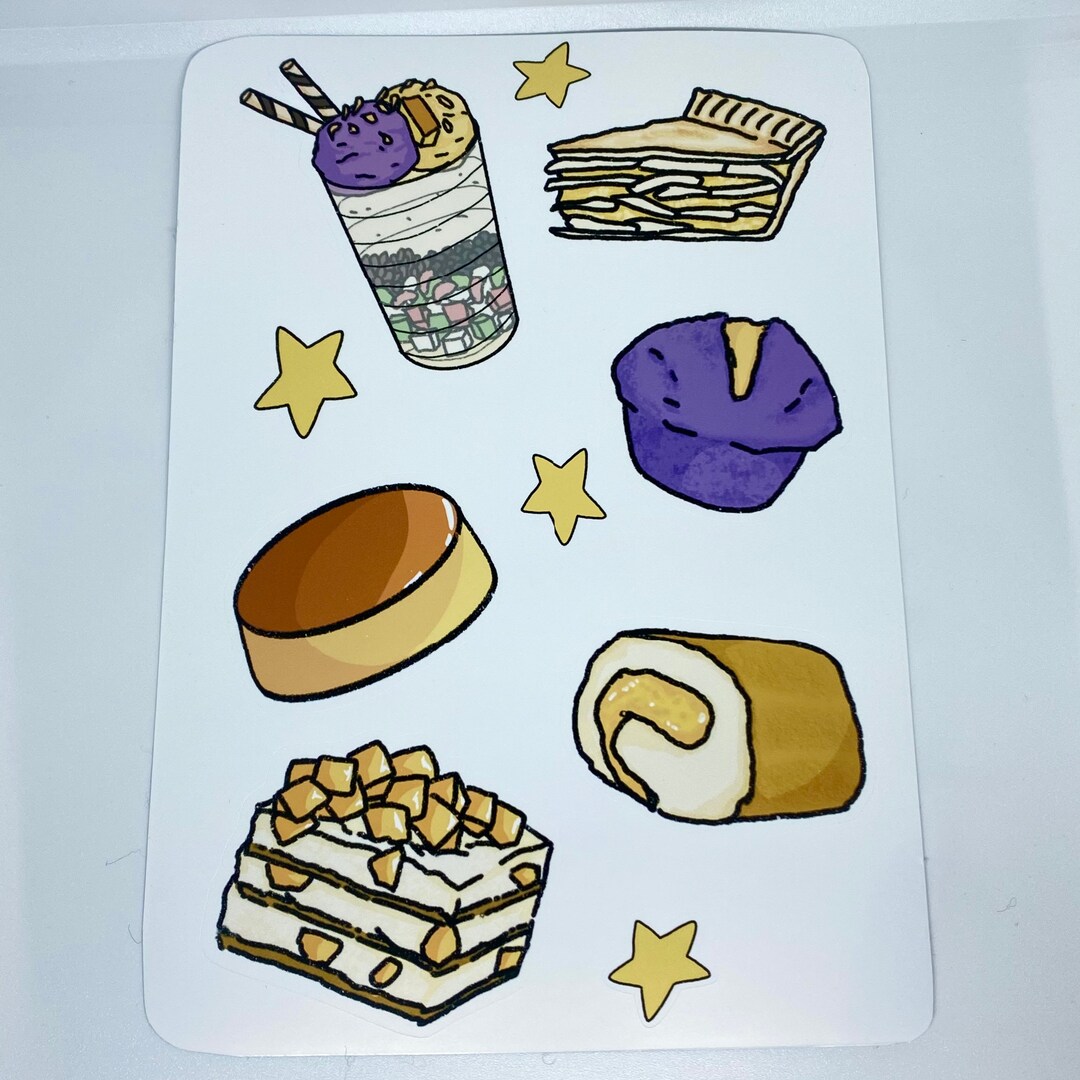Filipino Dessert Sticker Sheet Glossy Vinyl Kiss Cut Sticker - Etsy