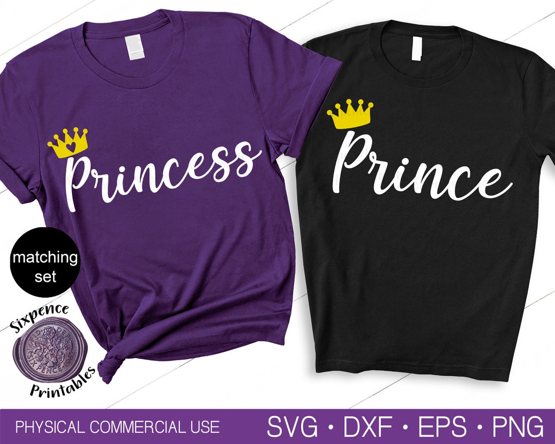 PRINCESS SVG PRINCE Svg Royal Gender Reveal Baby Shower Family Tshirt ...