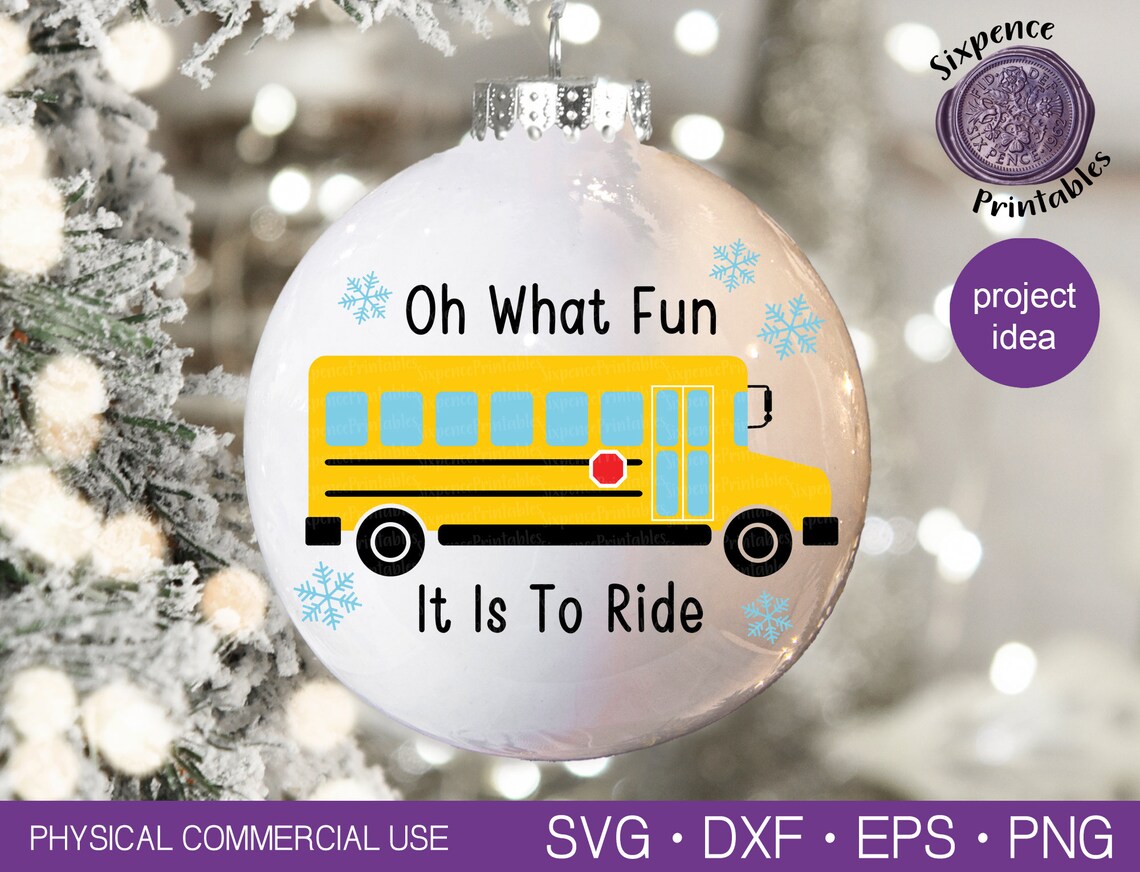 SCHOOL BUS SVG Oh What Fun It is to Ride Svg School Bus | Etsy