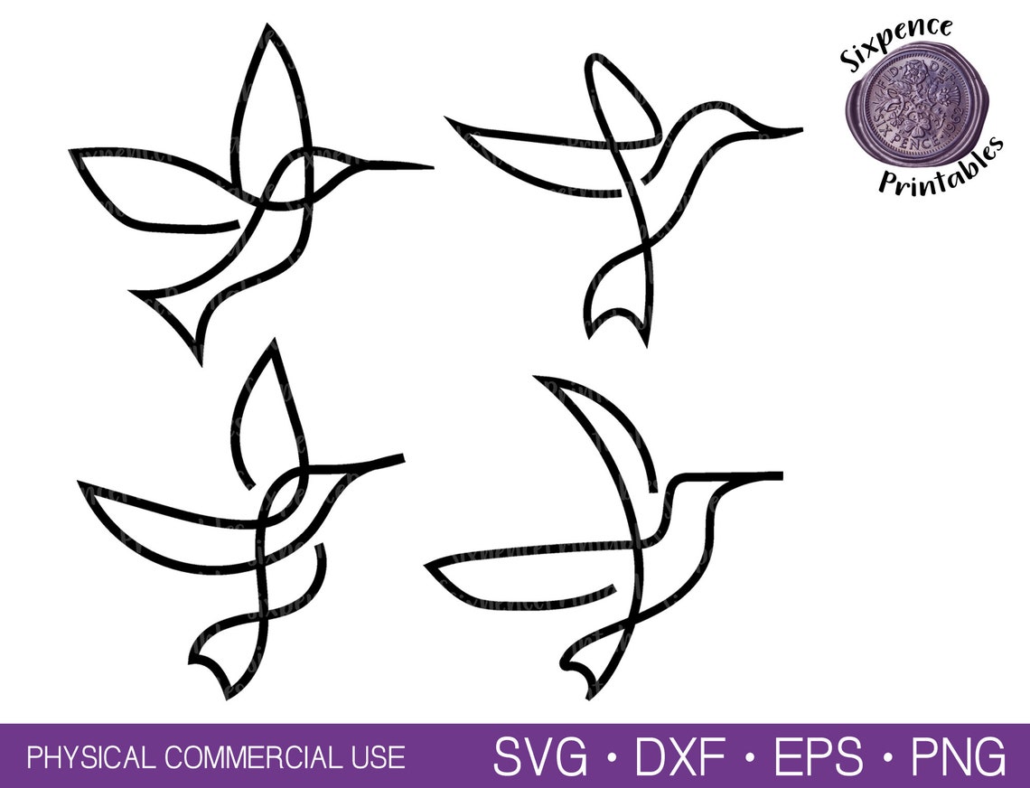 HUMMINGBIRD ONE LINE Drawing Svg Hummingbird Svg Hummingbird - Etsy