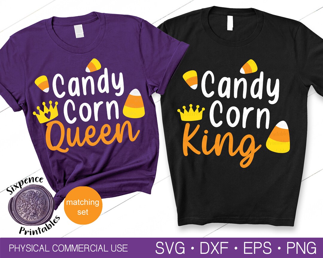 CANDY CORN KING and Queen Svg Candy Corn Svg Candy Corn Queen Svg Candy ...