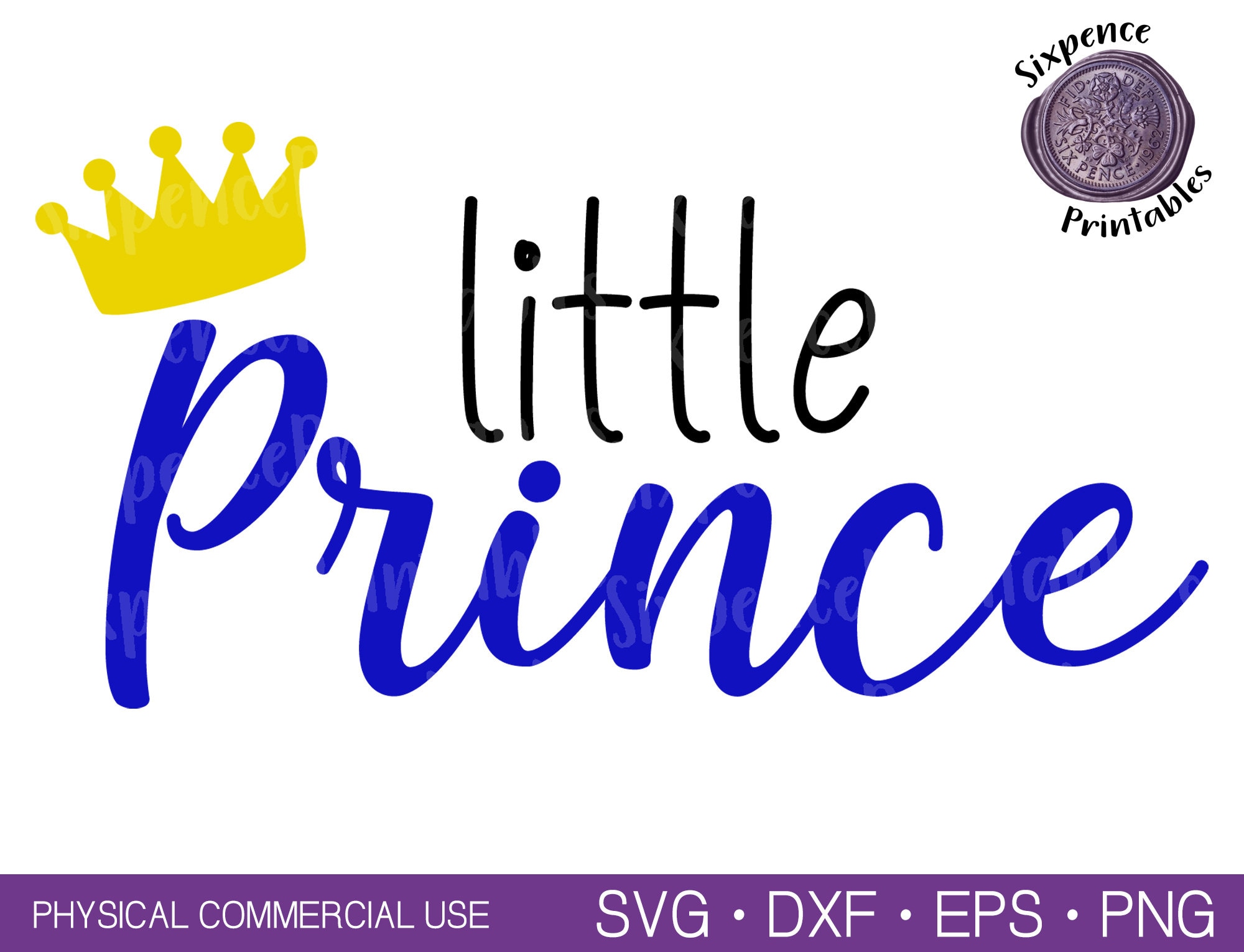 LITTLE PRINCE SVG Prince Crown Svg Birthday Svg Crown Clipart Little ...
