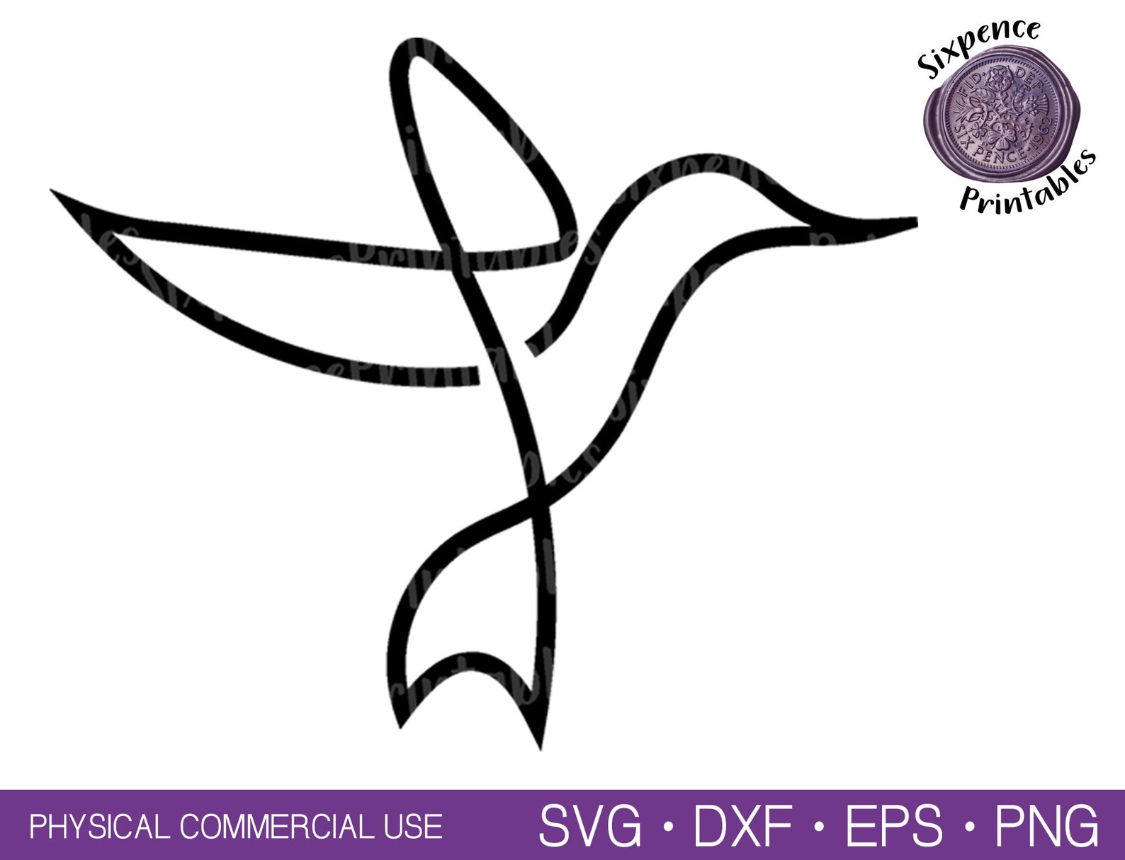 HUMMINGBIRD ONE LINE Drawing Svg Hummingbird Svg Hummingbird - Etsy