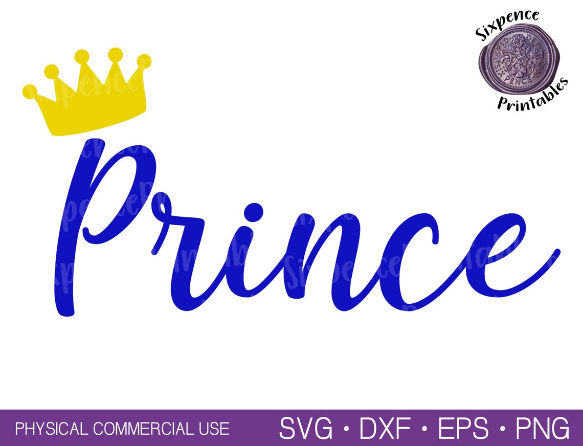 PRINCE SVG Prince CROWN Svg Birthday Svg Crown Clipart Little Boy Svg ...