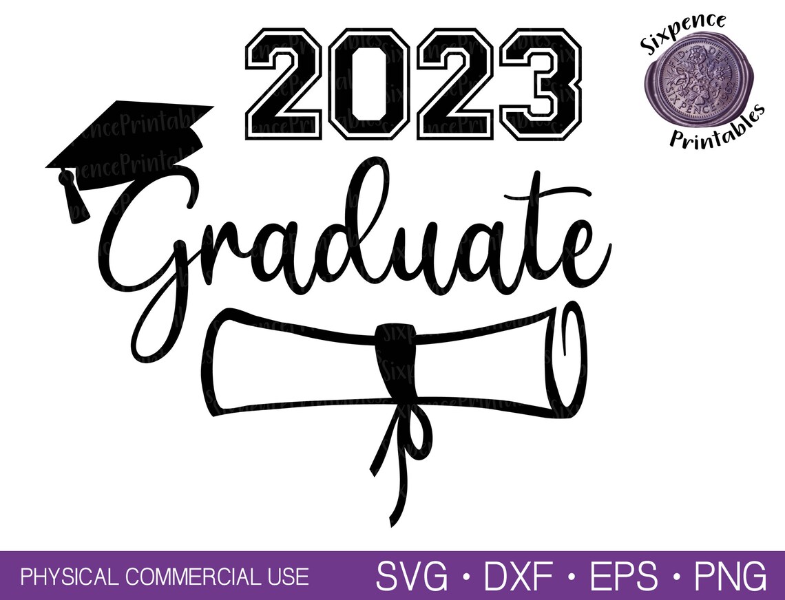 2023 DIPLÔMÉ SVG Graduation Clipart Diplôme Svg Graduation Cap Svg ...