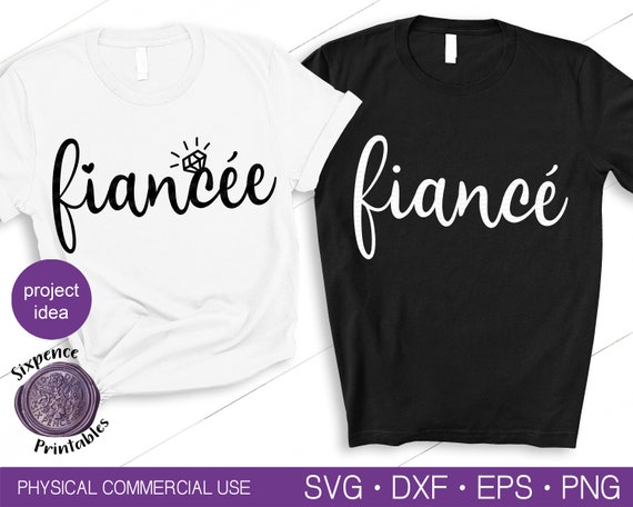 COUPLES SHIRTS SVG Boyfriend Fiance Svg Girlfriend Fiancee Svg | Etsy