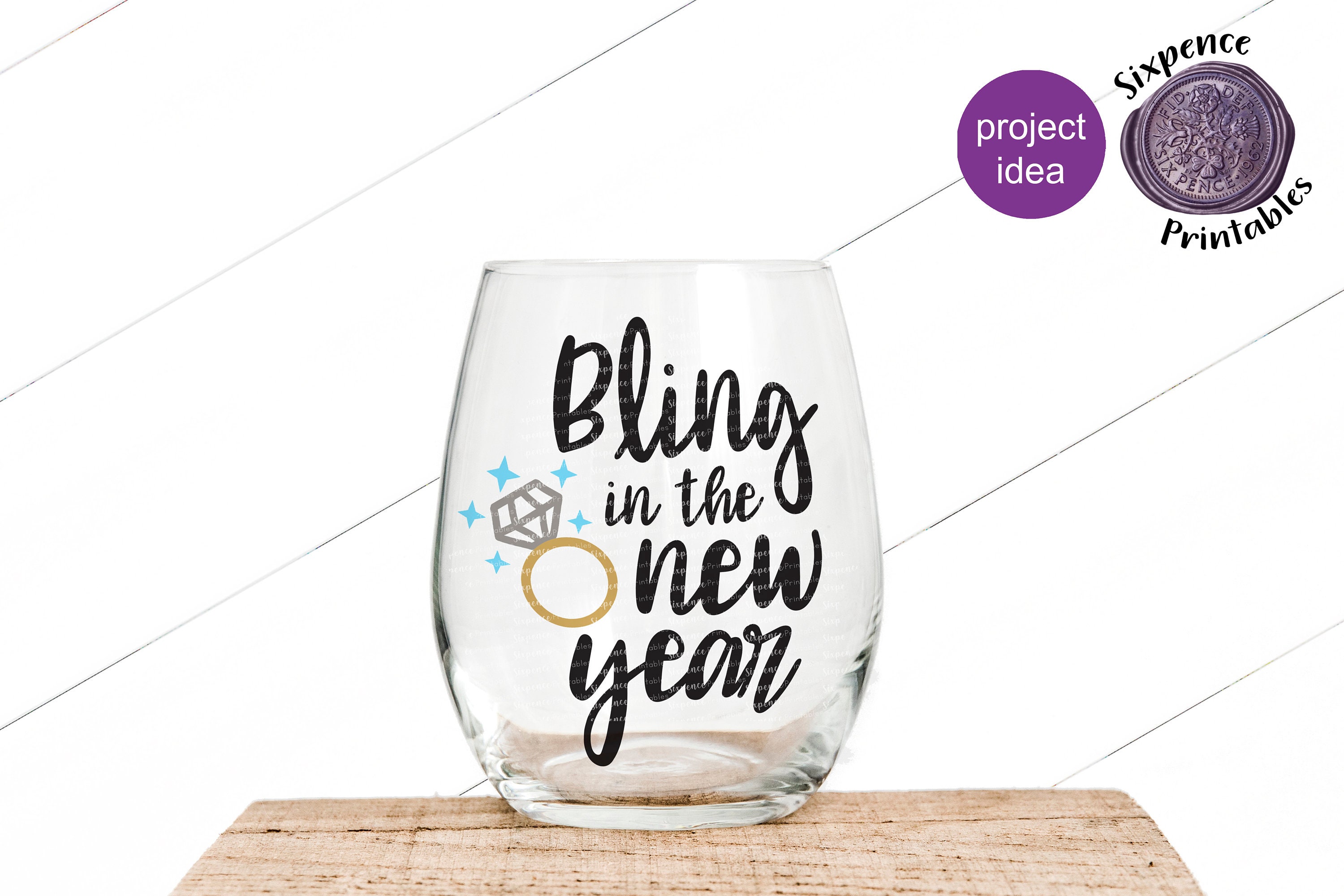 BLING in the NEW YEAR Svg Files for Cricut Engagement Svg Engaged Svg ...