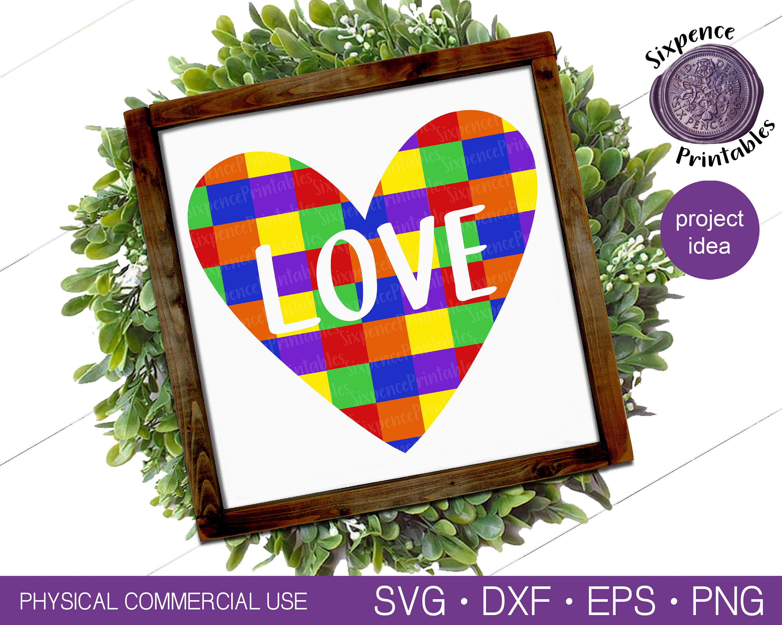 RAINBOW HEART SVG Love Svg Valentine Svg Heart Clipart Rainbow - Etsy