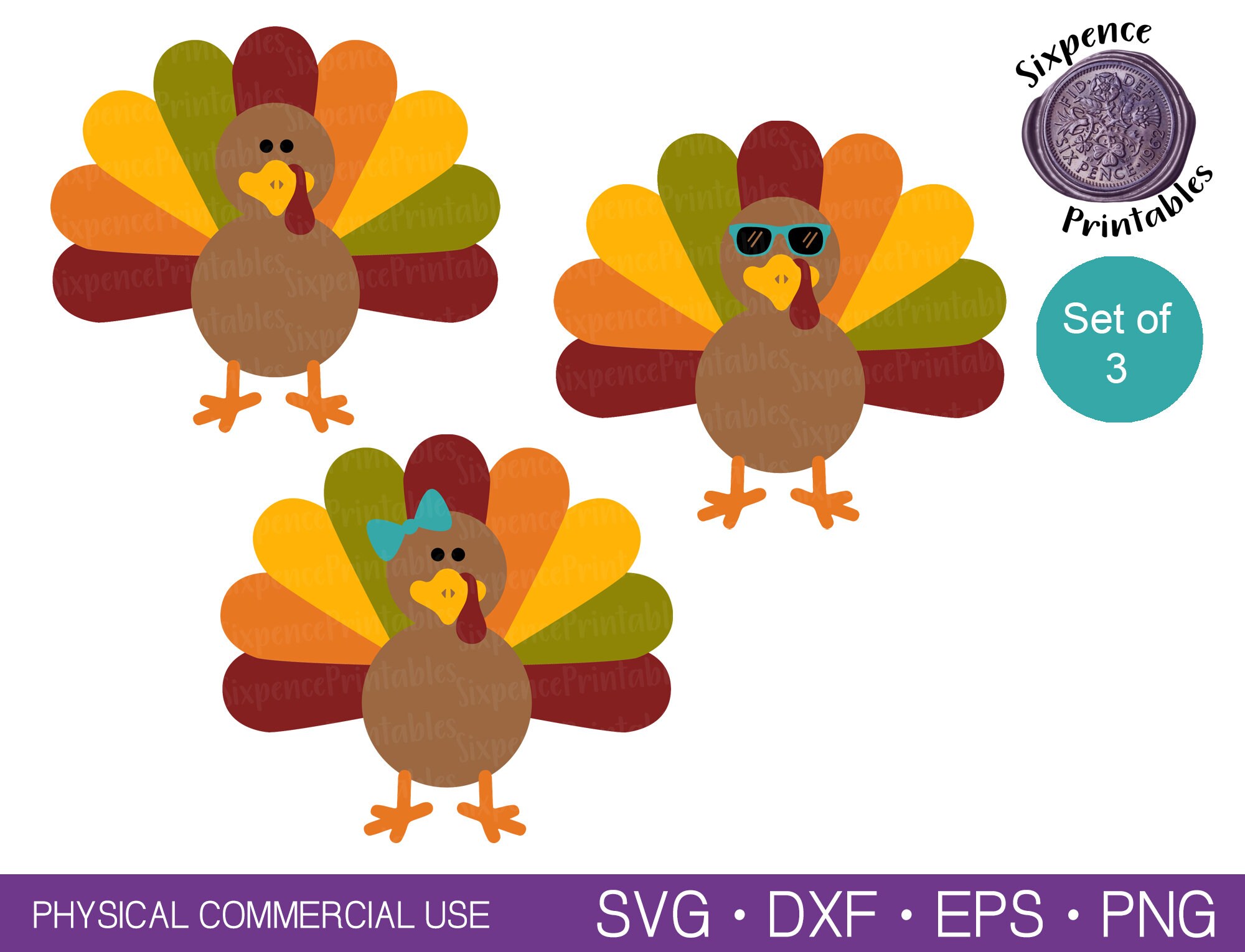Little Turkeys Clipart