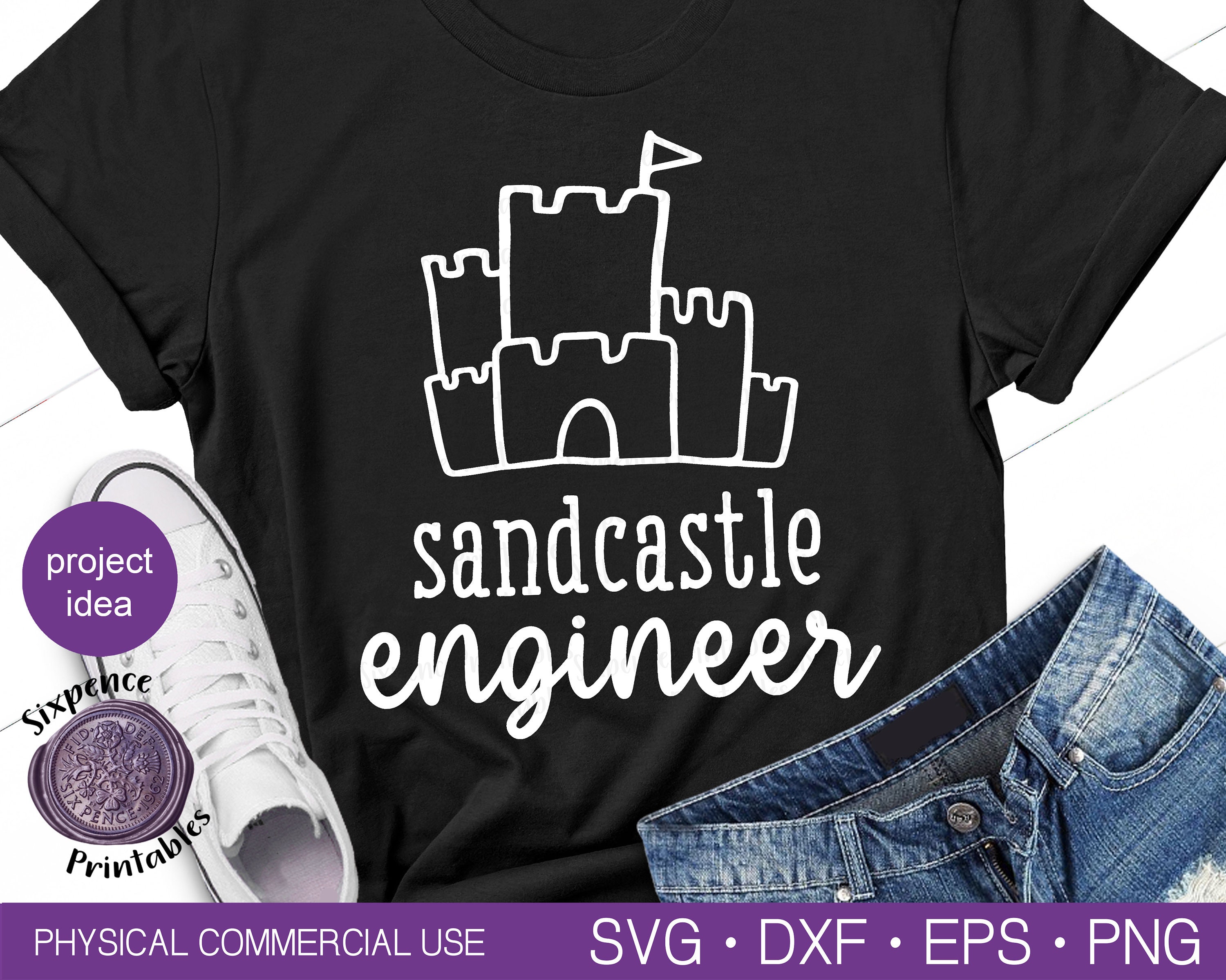 SAND CASTLE ENGINEER Svg Sand Castle Svg Engineer Svg Beach - Etsy