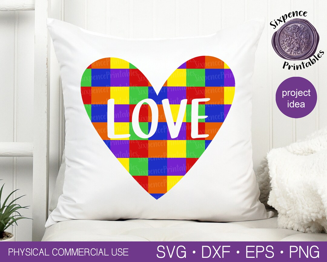 RAINBOW HEART SVG Love Svg Valentine Svg Heart Clipart Rainbow Clipart ...