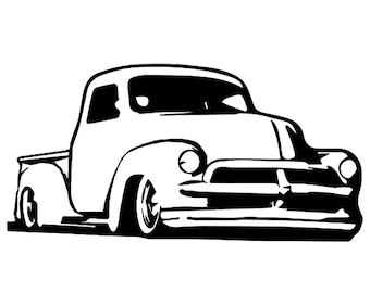 48-49-50-51-52-53 Chevy Pickup Truck Customized Pencil Drawing - Etsy