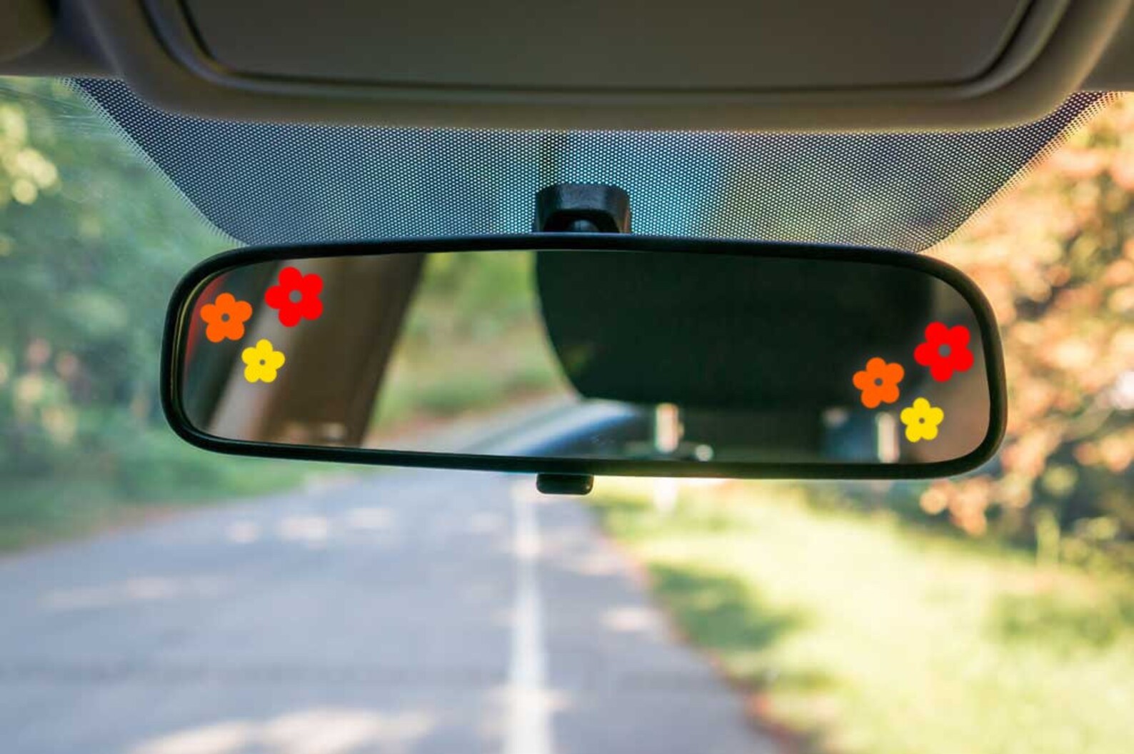 Aesthetic Flower Car Decal Rear View Mirror Sticker Minimal - Etsy