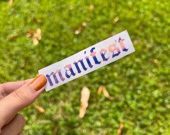 Manifest Car Decal - Etsy