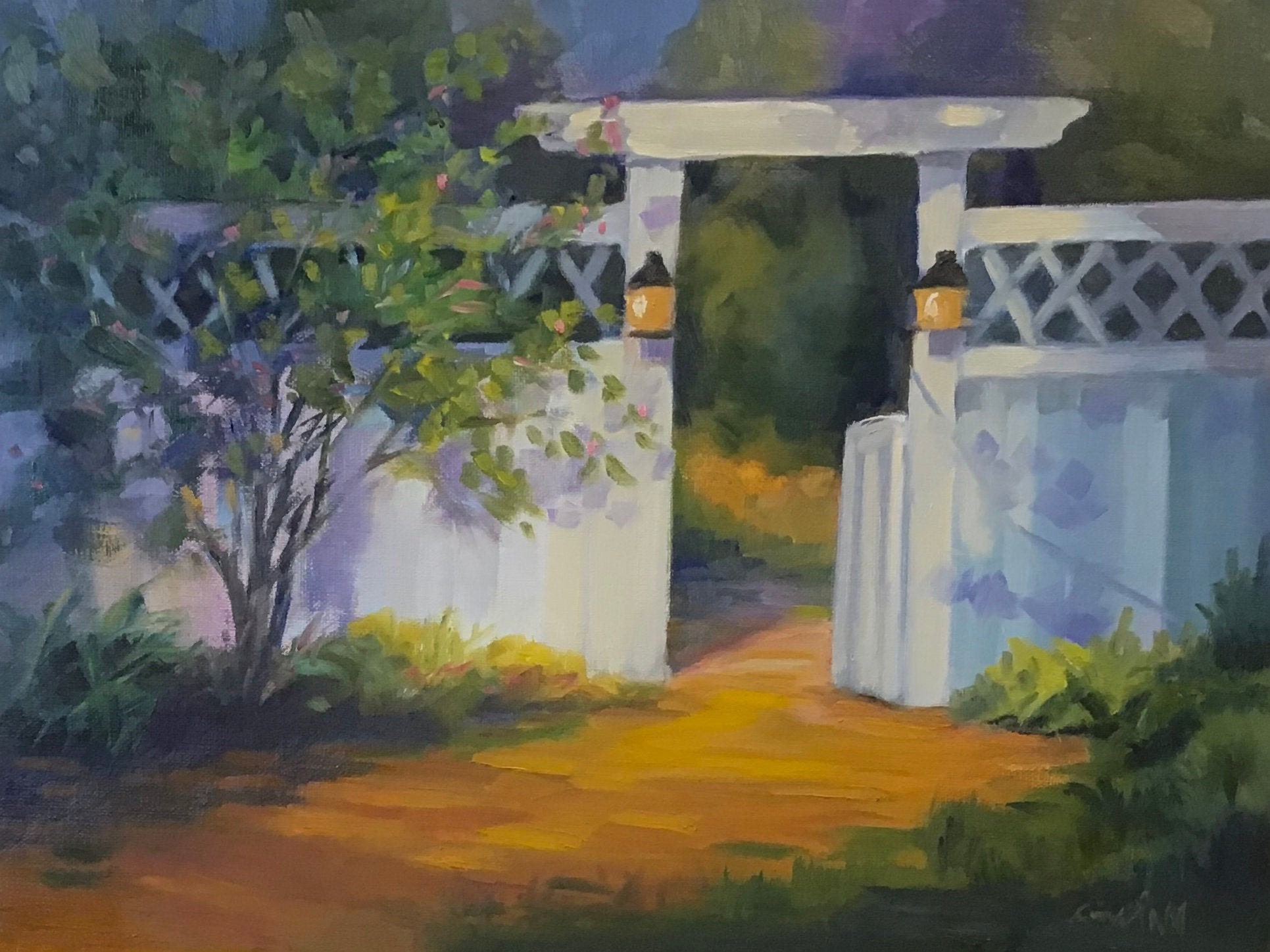 Garden Gate. Original Oil Painting - Etsy
