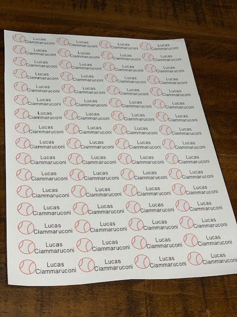 Personalized School Supply Labels sheet of 64 Vinyl Labels - Etsy