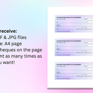 Printable Manifestation Cheque: Magic Check, Instant Download, the ...