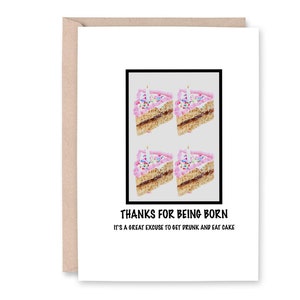 Cake Birthday Card Social Distancing Card Funny Birthday | Etsy