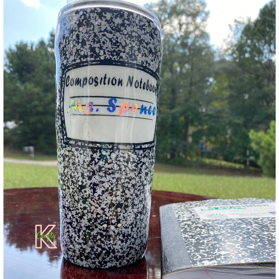Composition Notebook Tumbler - Etsy