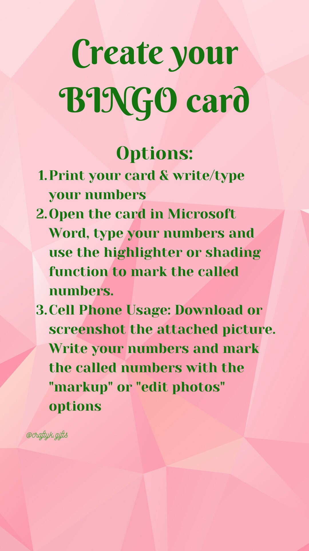 Customized Virtual BINGO Cards - Etsy