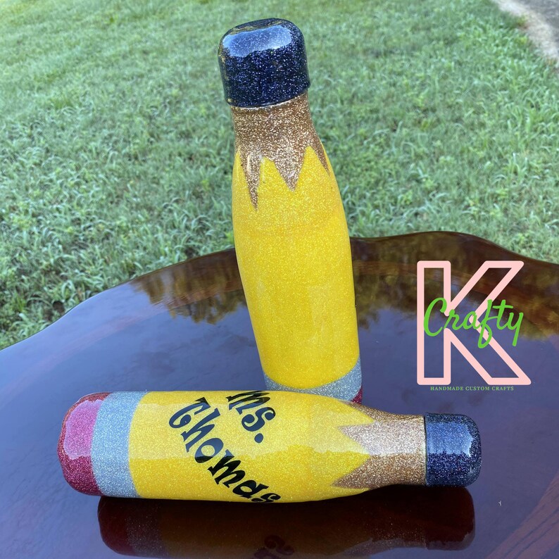 Teacher Pencil Stainless Steel Bottle - Etsy