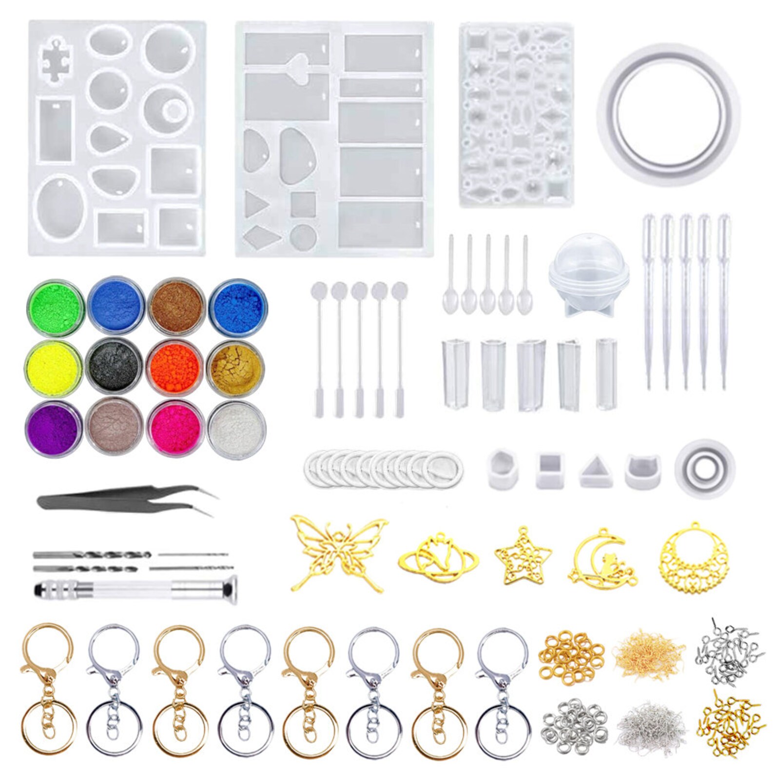 297 Pieces Epoxy Resin Molds Silicone Casting Molds and Tools | Etsy