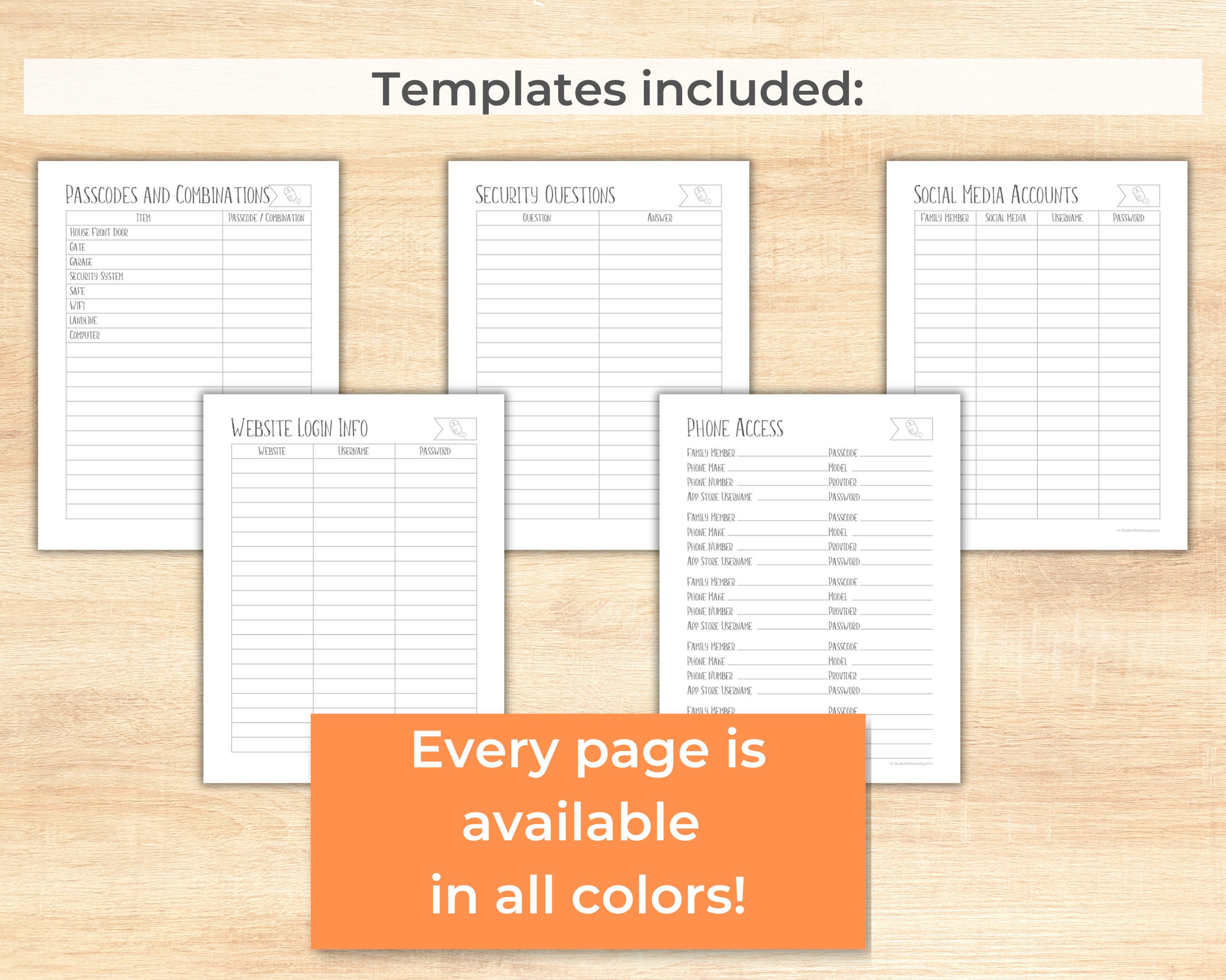 Password Tracker Password Log Book And Organizer Social Media Account