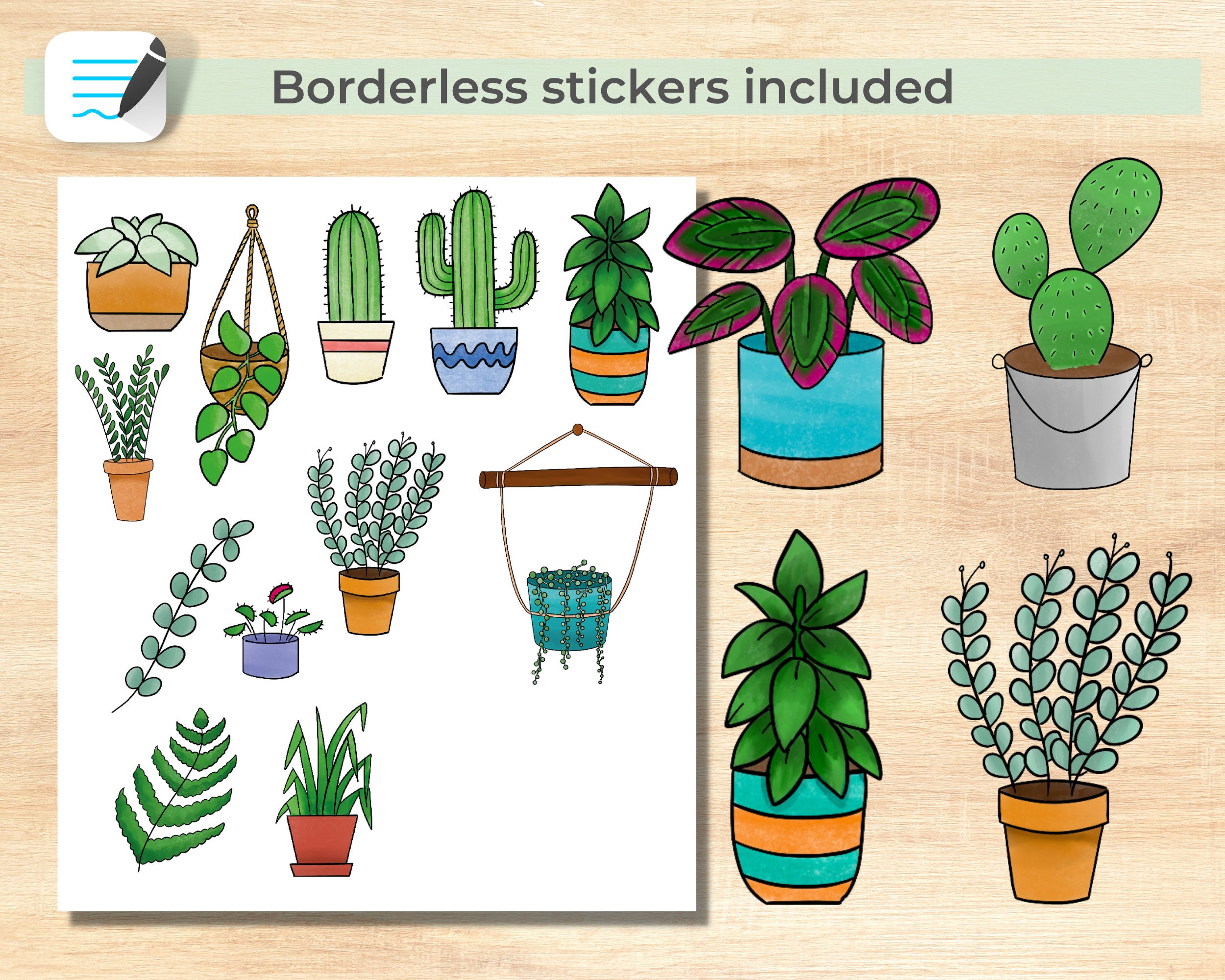 Digital Plant Stickers, Plants Digital Journal Stickers, Goodnotes ...