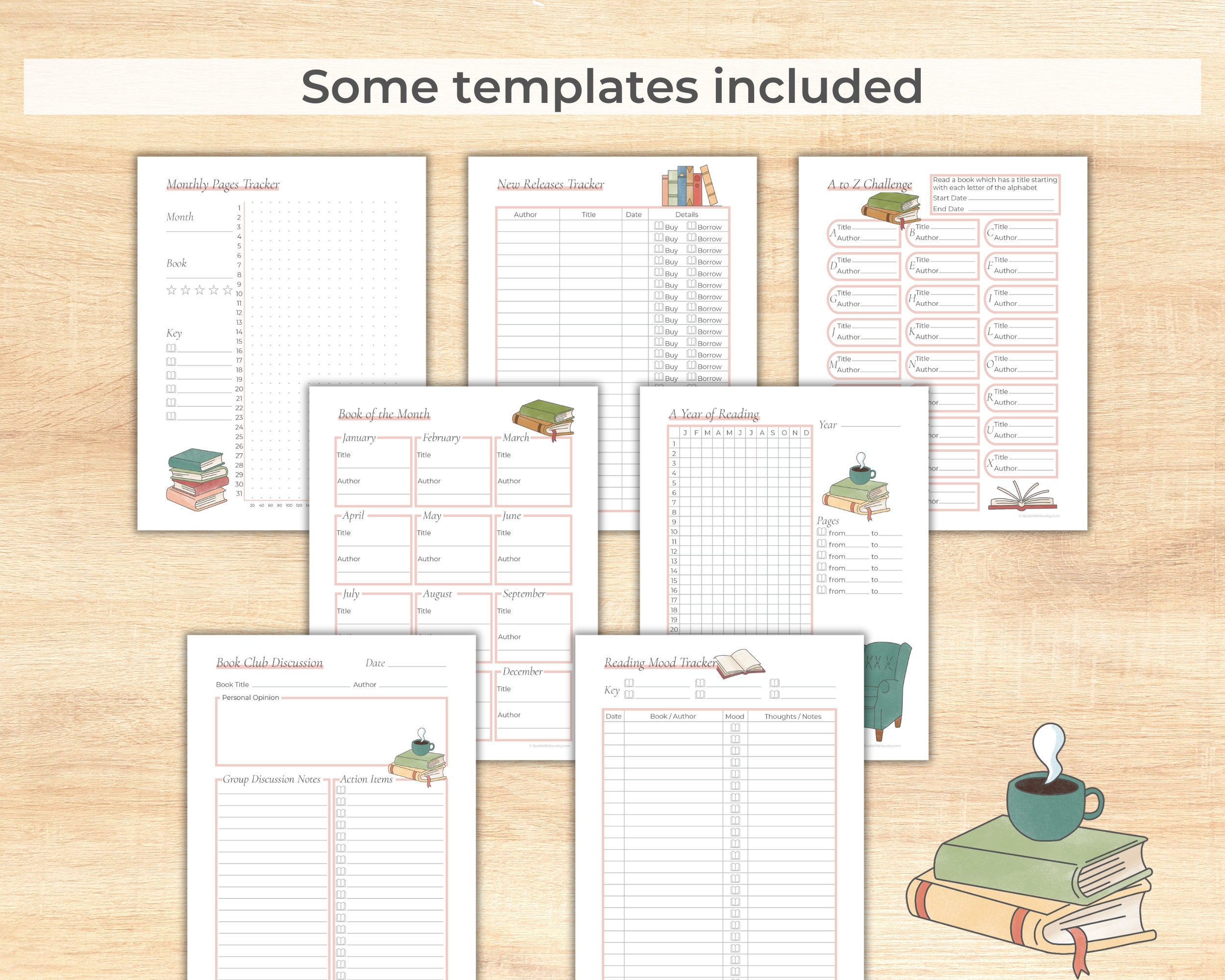 One Note Reading Journal, Onenote Template Reading Planner, Digital ...