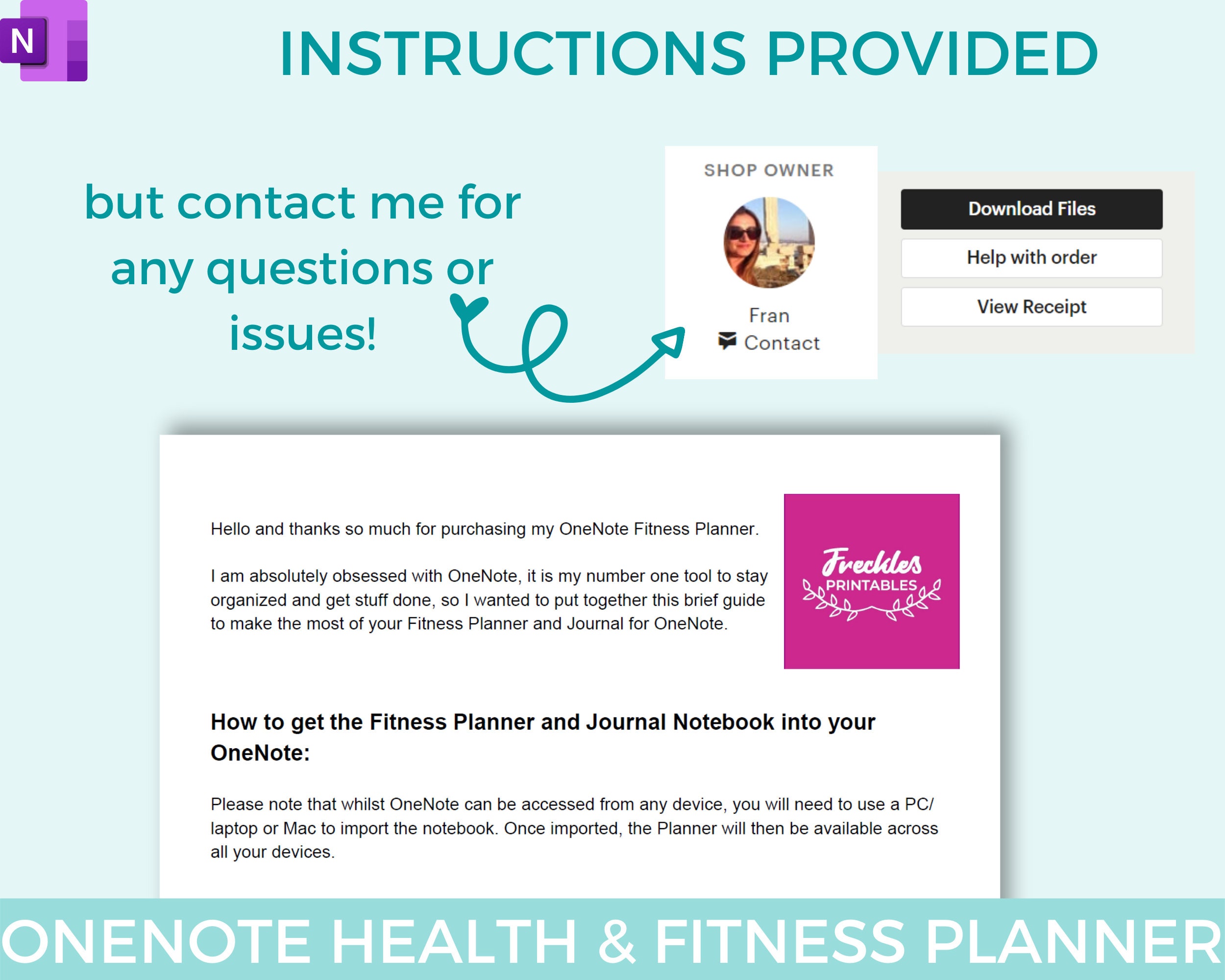 Onenote Fitness Planner, Weight Loss Journal, One Note, Exercise ...