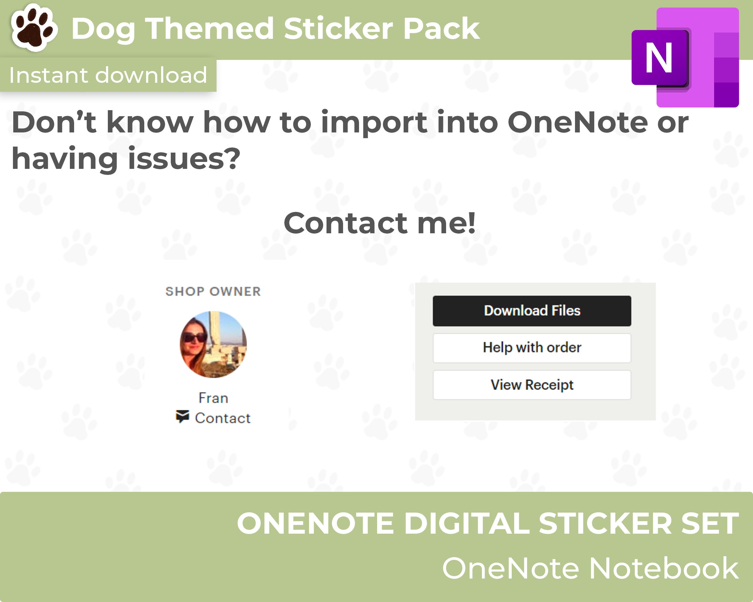 Pet Stickers for Onenote One Note Planner Stickers Hand - Etsy