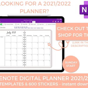 Onenote Digital Planner, Digital Notebook, One Note, Minimalist Planner ...